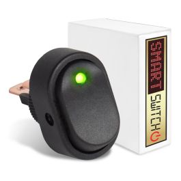 5 x SmartSwitch SPST 20mm 12V/16A Illuminated Round Rocker Switch ...