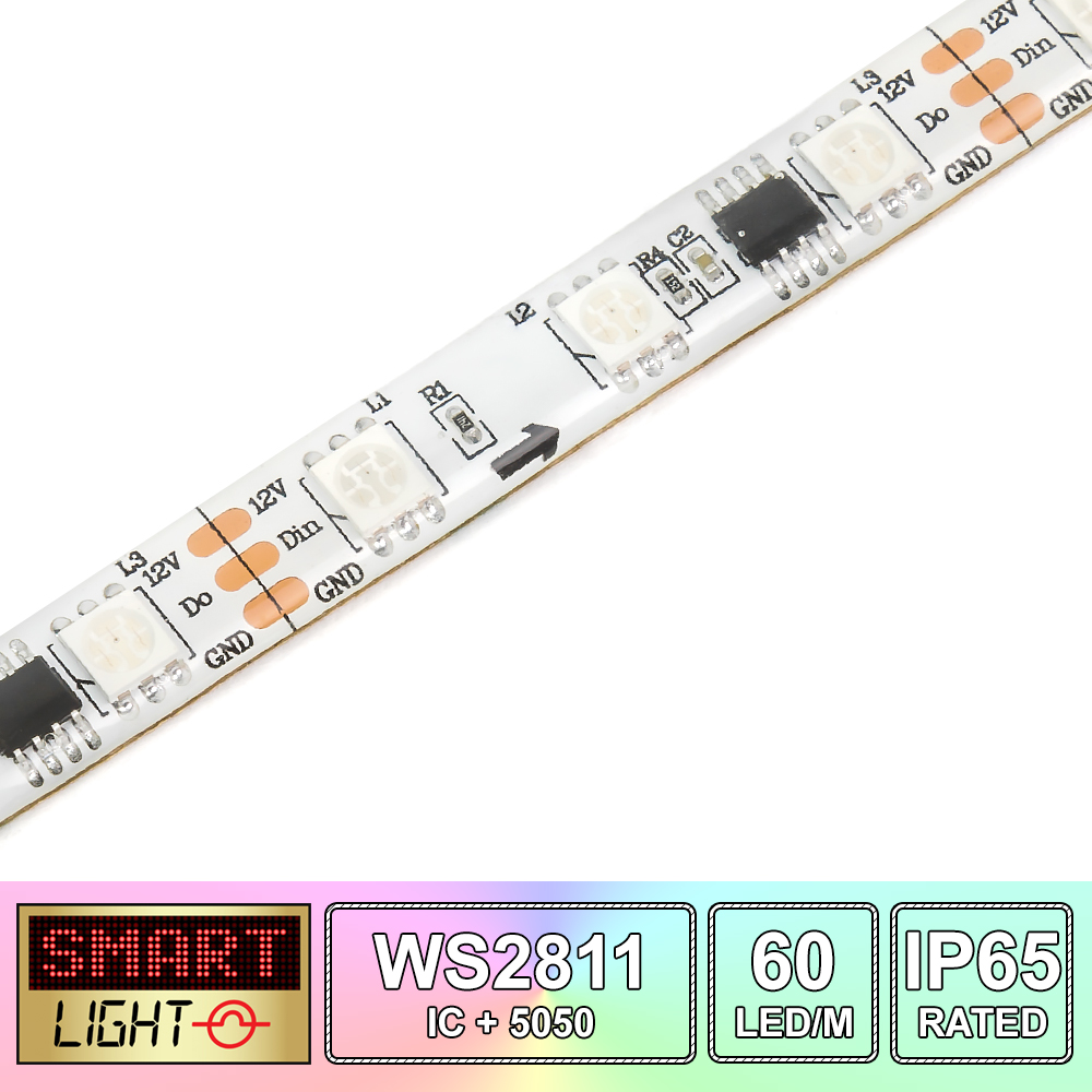1M/5M WS2811 Dream Colour Addressable LED Strip *12V*30/60 LED/m*FAST ...
