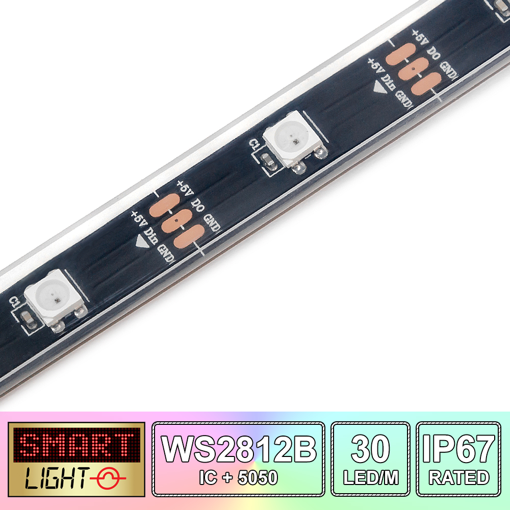 1M/5M WS2812B FULLY Addressable RGB Pixel LED Strip *5V*30LED/m*FAST ...