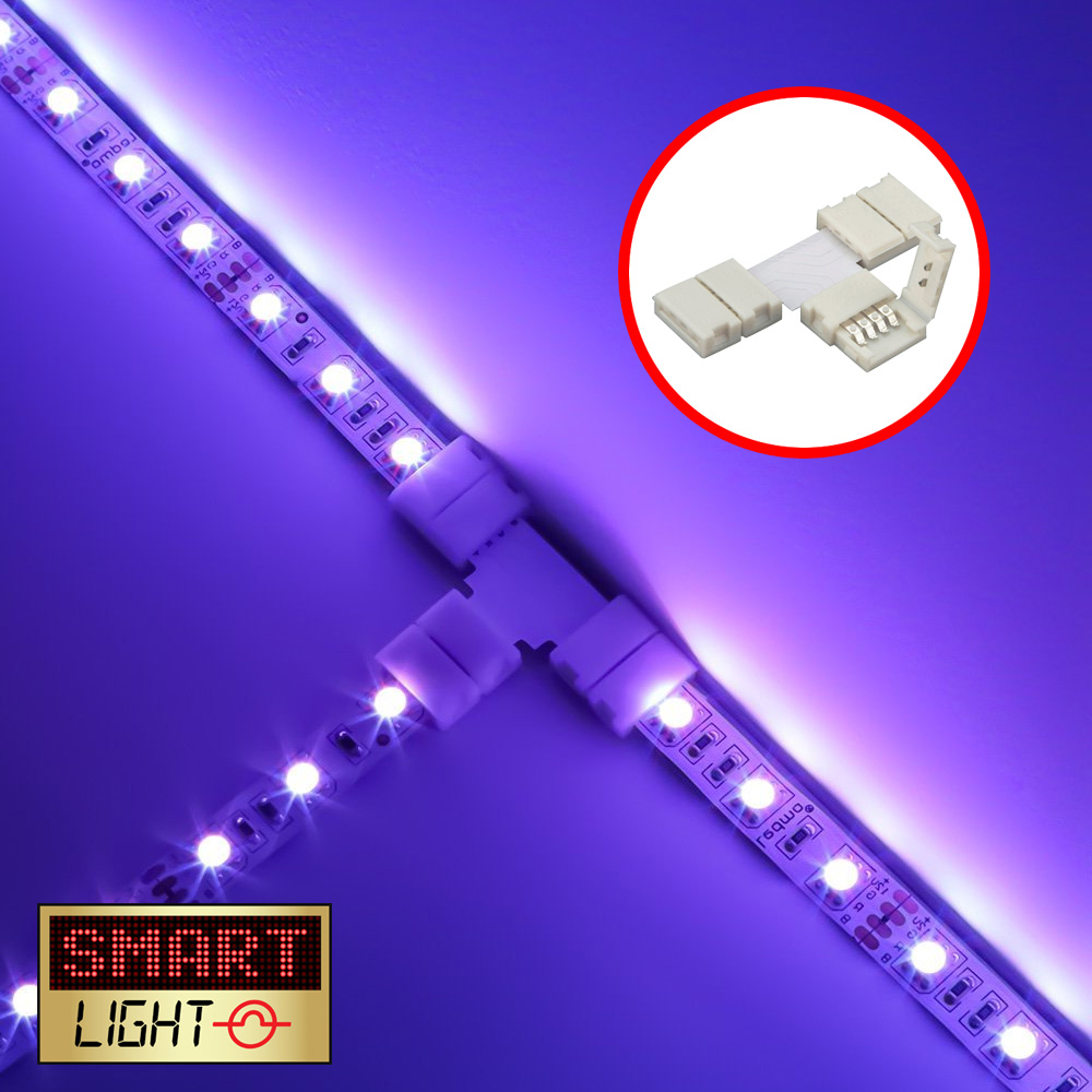 SmartLight T-Shape/Branch-off 8mm-10mm Solderless LED Strip Connector 2 ...